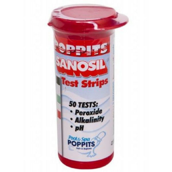 Poppits Peroxsil 395 - 3 Way Test Strips - Crystal Clear Pools